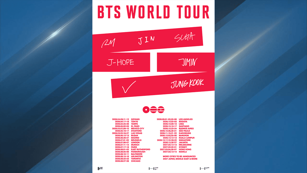 BTS announces largest K-pop world tour, stopping in Baltimore in August ...
